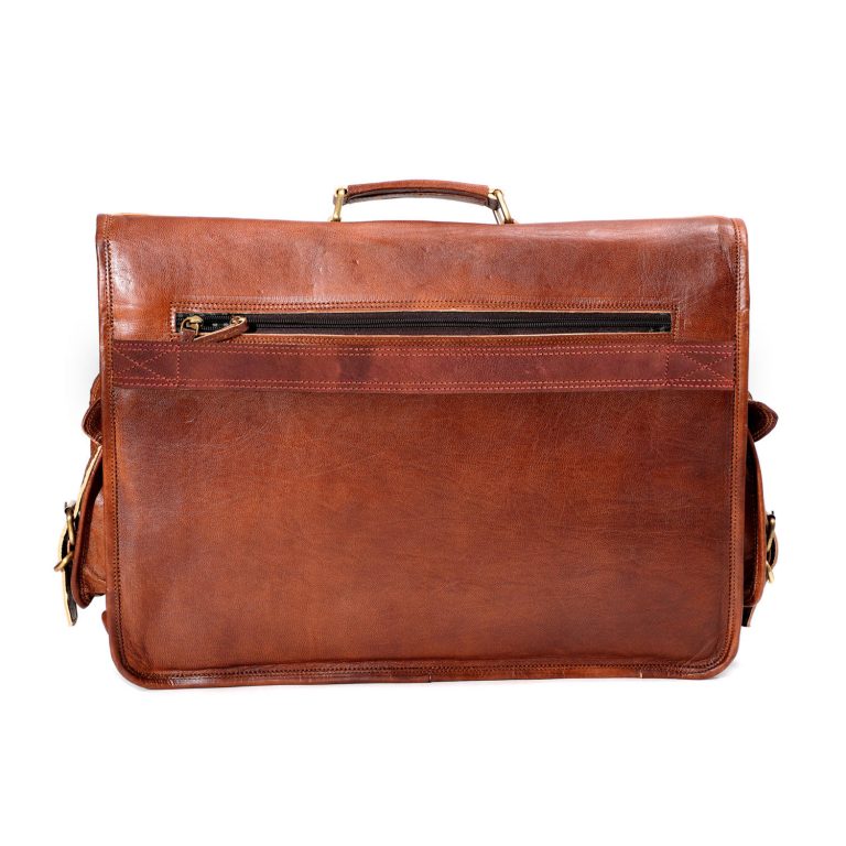 Wellington Leather Multi Pocket Briefcase Messenger Bag – Quvom.com