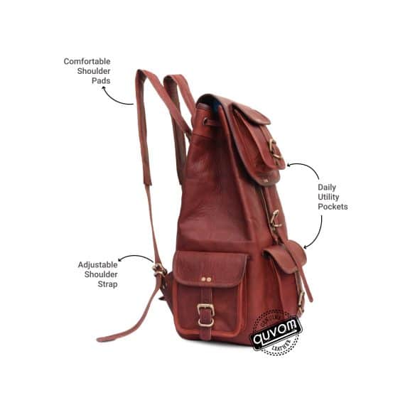 The Explorer Leather Rucksack Backpack – Quvom.com