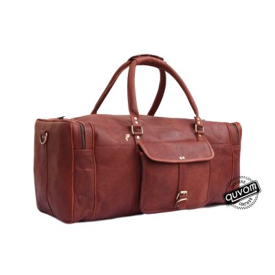 Boho Full Grain Leather Backpack and Overnight Duffel Bag Combo | Free ...