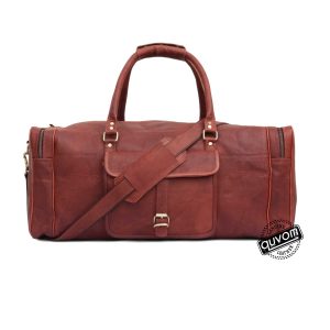 Boho Full Grain Leather Backpack and Overnight Duffel Bag Combo | Free ...