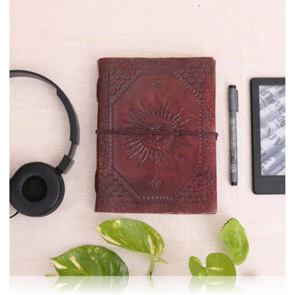 Aurora Handcrafted Sun Embossed Antique Leather Journal/Diary – Quvom.com