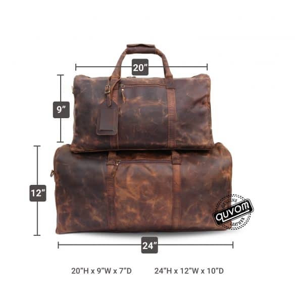 Rustic Backpack and Distressed Leather Duffel Bags Combo | Free Leather ...