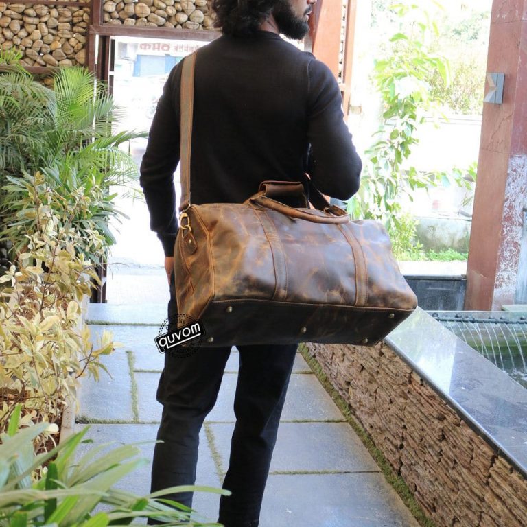 Rustic Backpack and Distressed Leather Duffel Bags Combo | Free Leather ...